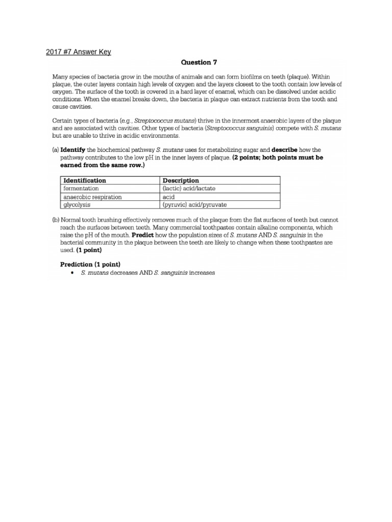 2017 #7 Exam Answer Key | PDF