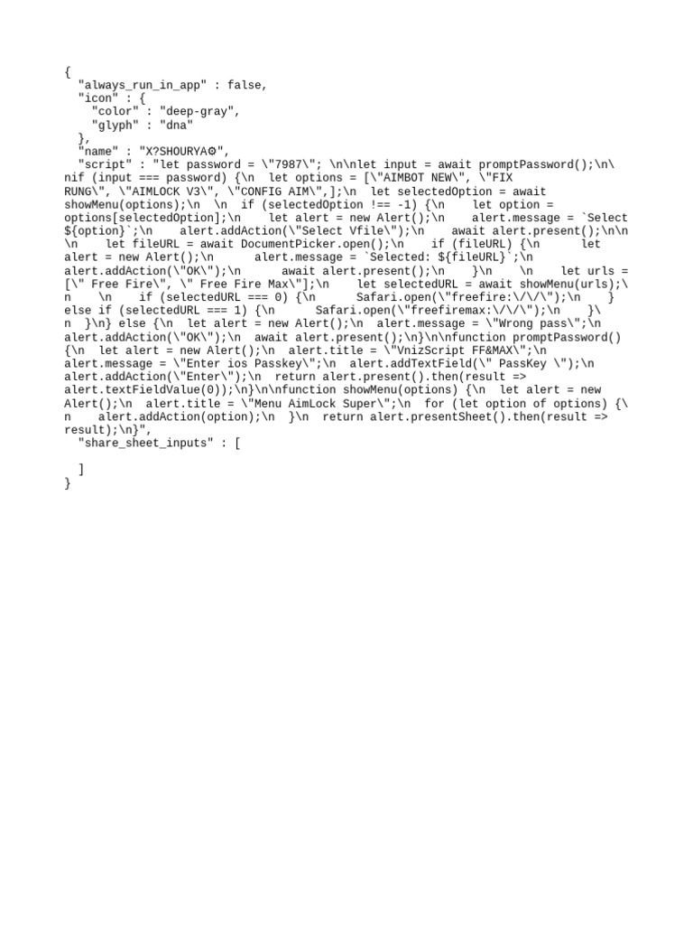 XSHOURYA⚙️.scriptable | PDF