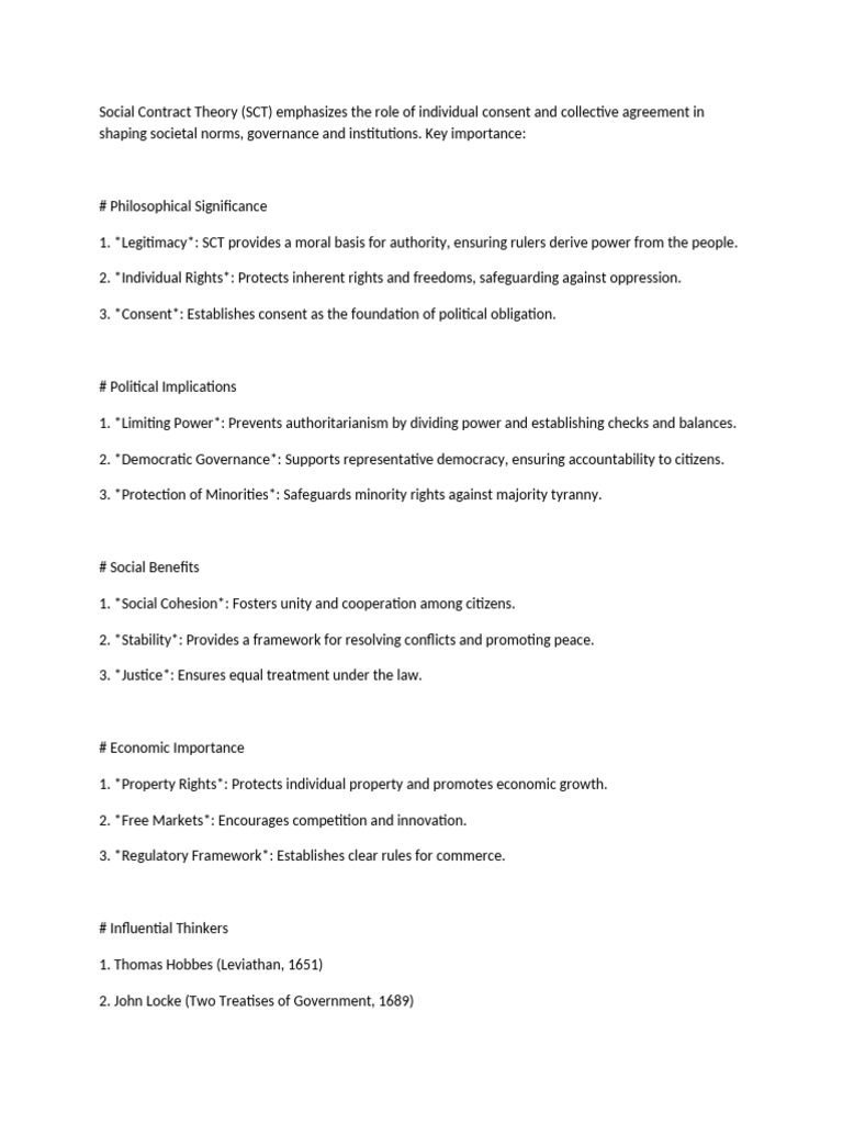 The Social Contract Theory | PDF | Social Contract | Democracy
