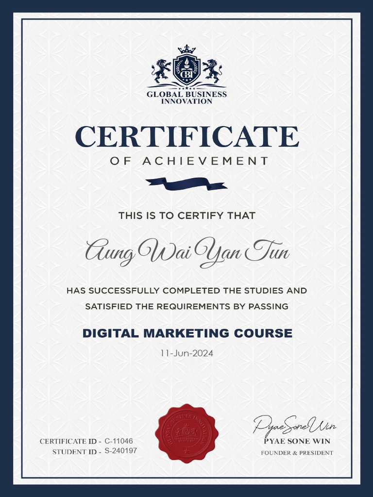 Aung Wai Yan Tun | PDF