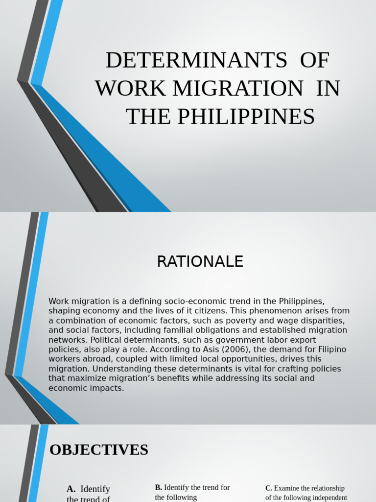 Determinants of Work Migration in The Philippines | PDF | Human ...