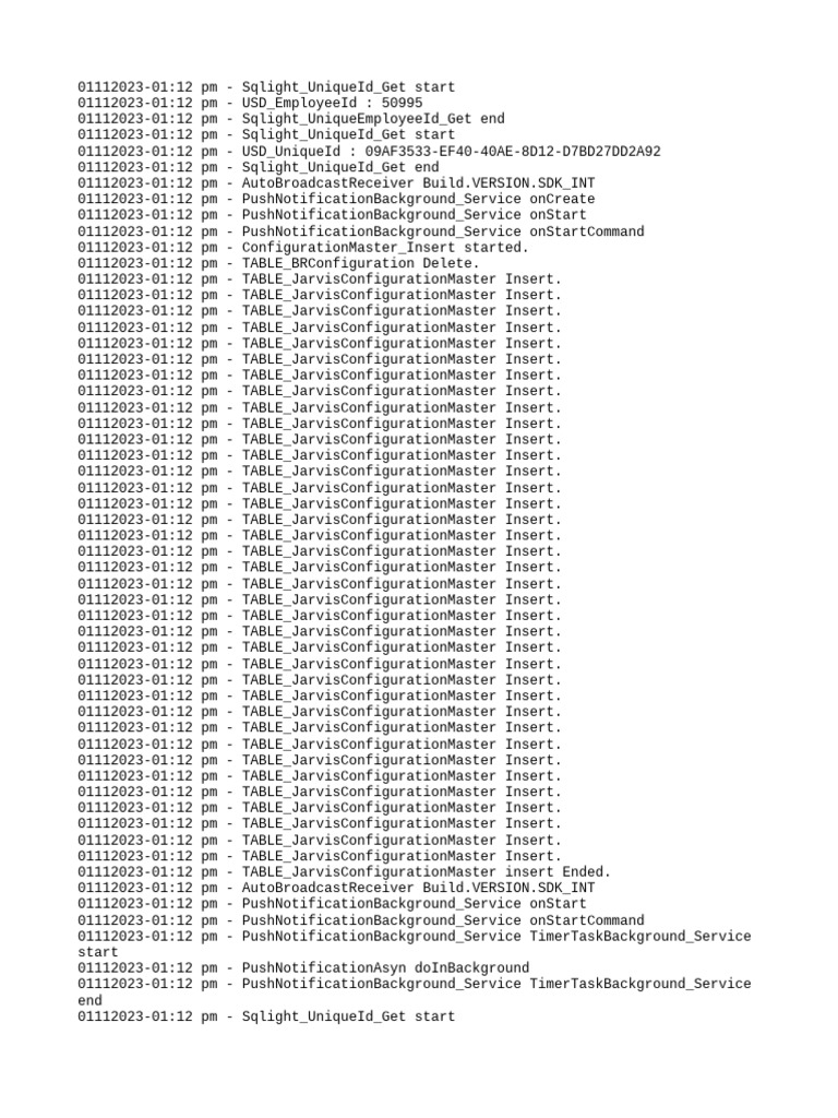 01112023_Jarvis_Log | PDF | Information Retrieval | Data Management