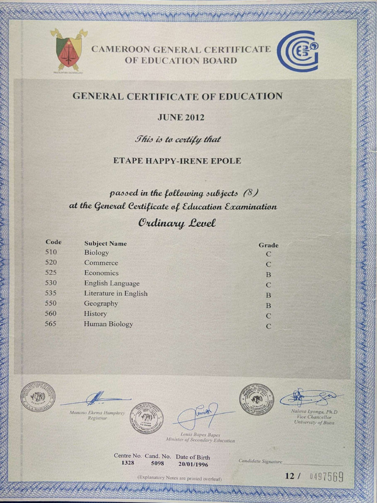 OL Certificate | PDF