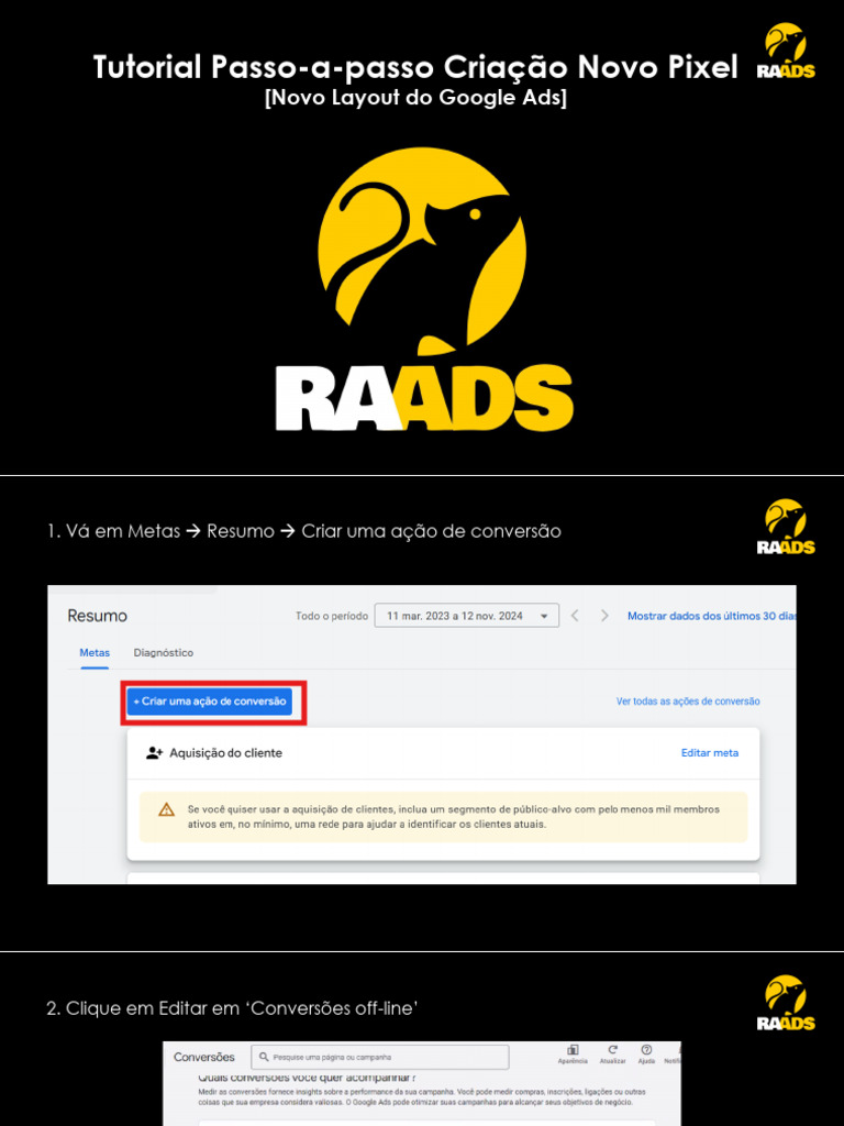 Criacao Pixel Google Ads - Novo Layout | PDF