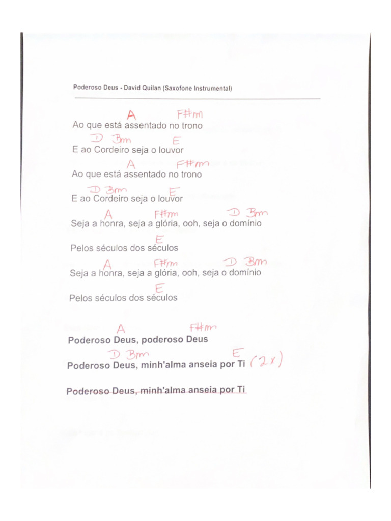 Letra e Cifra - Poderoso Deus | PDF
