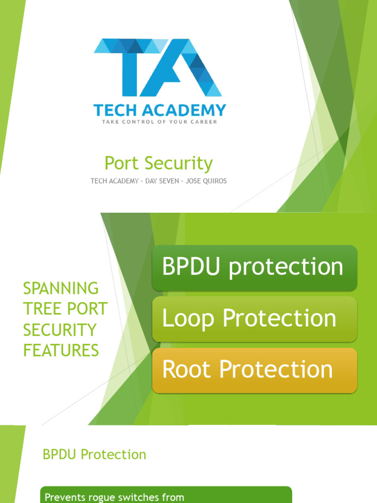 Port Security Features Overview | PDF | Computer Architecture ...
