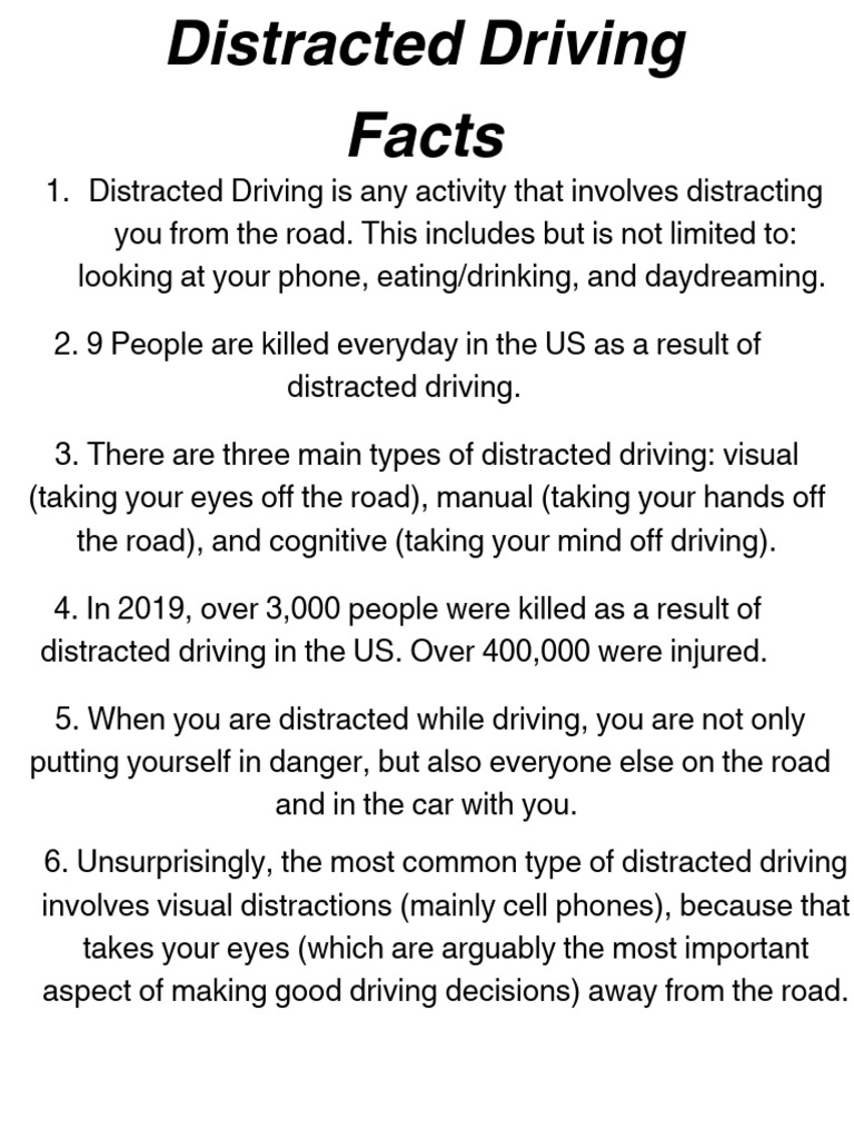 Distracted Driving Flyer PDF | PDF