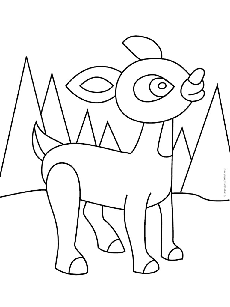 Rudolph Coloring Page | PDF