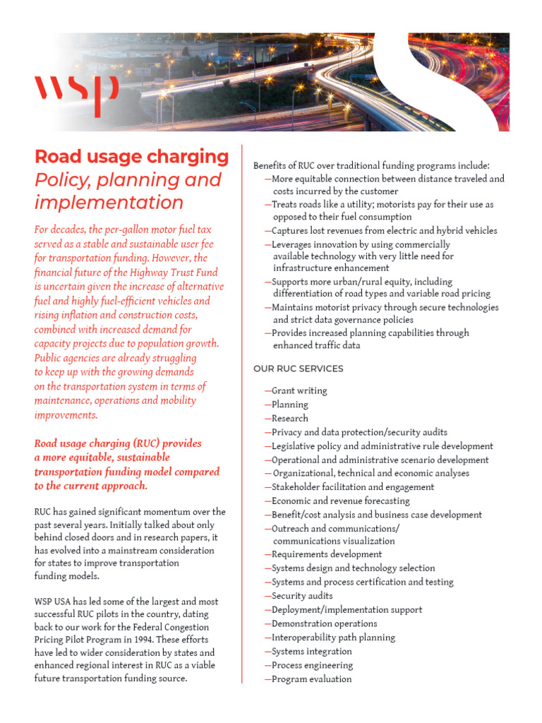 Road Usage Charging | PDF | Transport | Economies