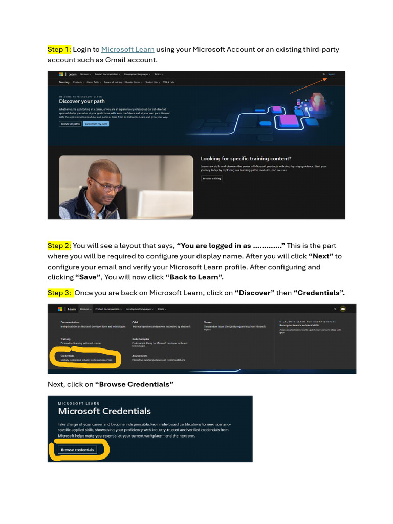 Guide to locate your MS ID Guide 2024 | PDF