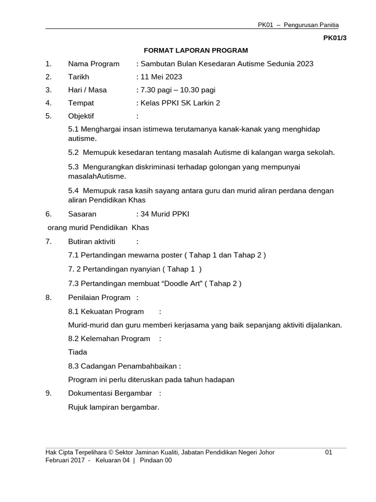 Program Kesedaran Autisme 2023 | PDF