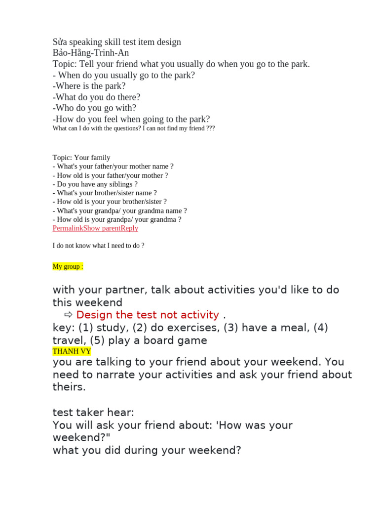 Speaking Test Design Guide | PDF