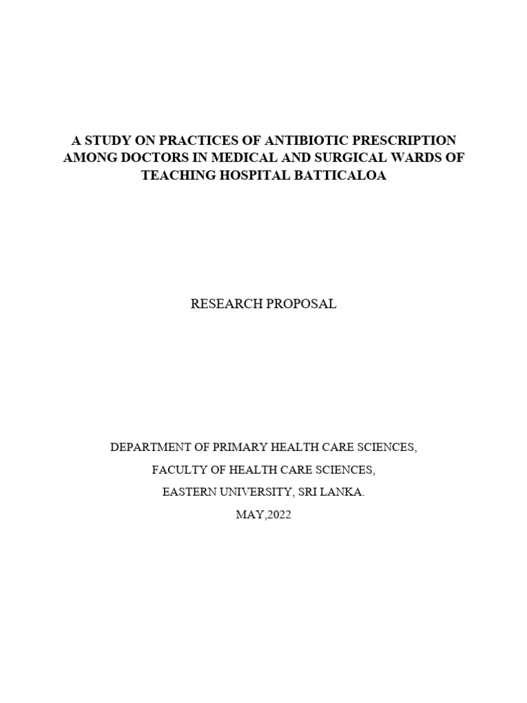 research final (1) | PDF | Antimicrobial Resistance | Medicine