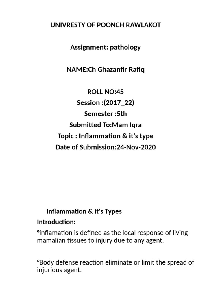 Assignment Pathology | PDF