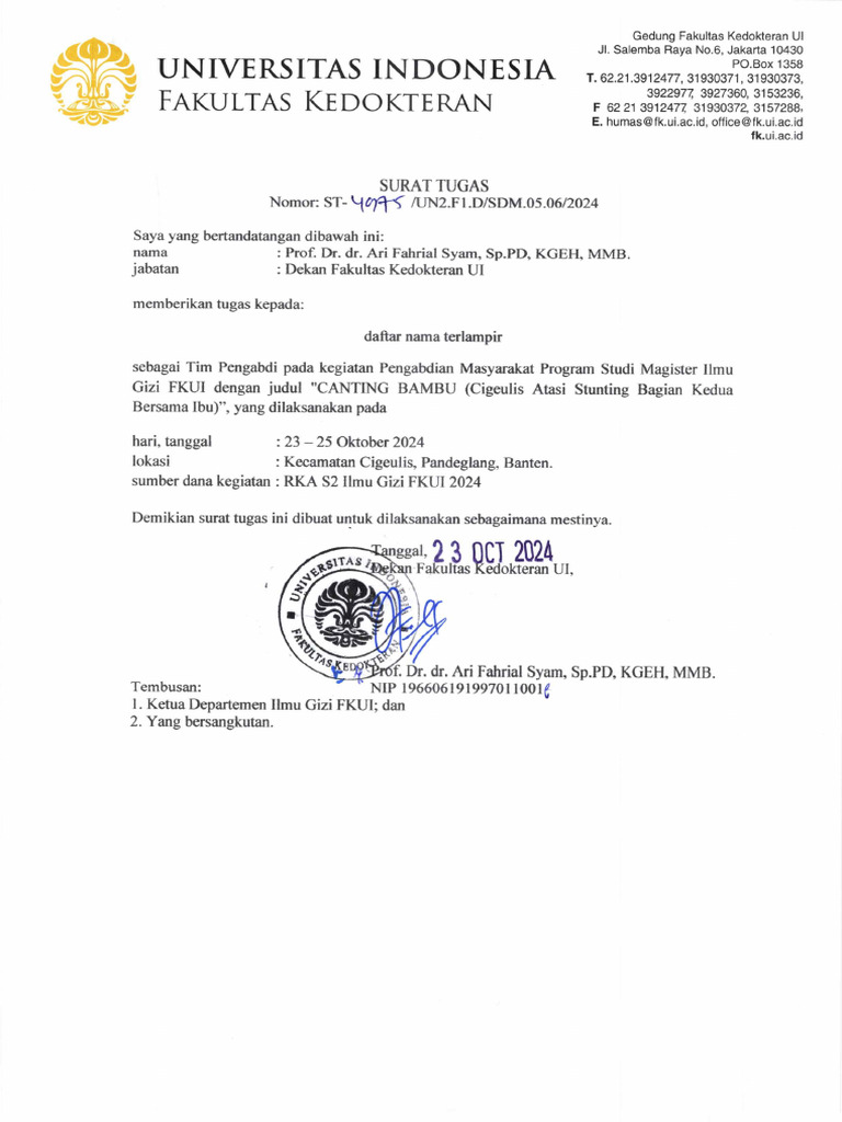 ST PengMas Kegiatan Pengabdian Masyarakat Canting Bambu_Banten_Hris | PDF