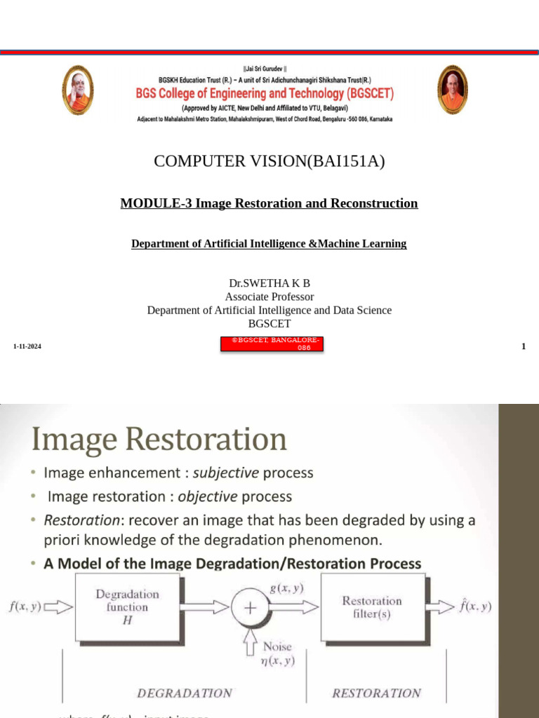 Image Restoration | PDF