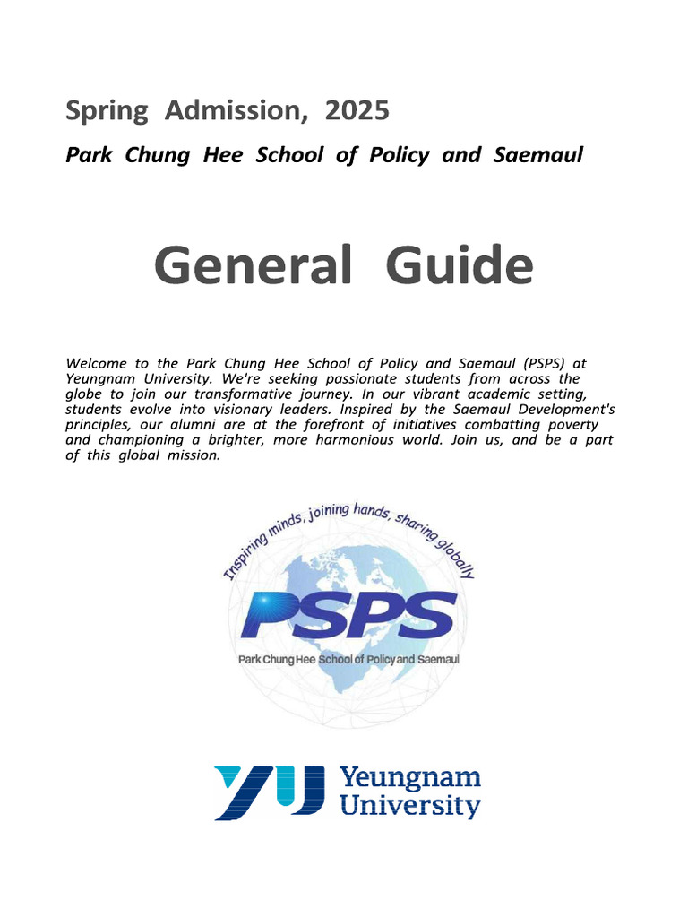 2025 Application Guide (Intl. Students) | PDF