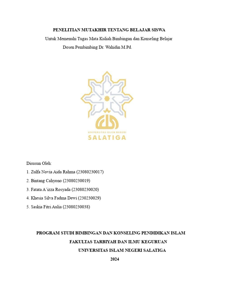 Makalah Kel.10 BK Belajar | PDF