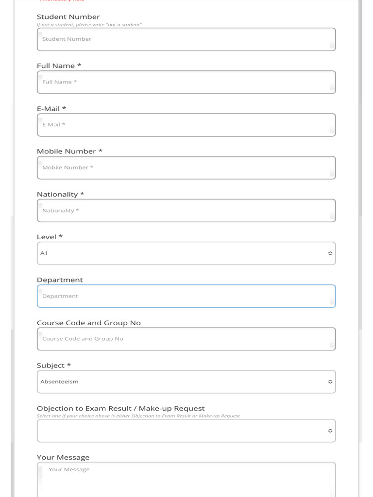 English Preparatory School Request Form Foreign | PDF