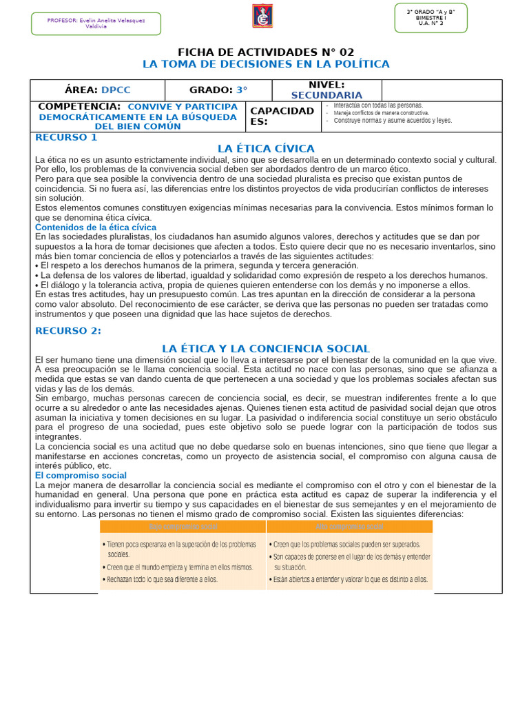 FICHA - DPCC 3ro | PDF | Justicia | Crimen y violencia