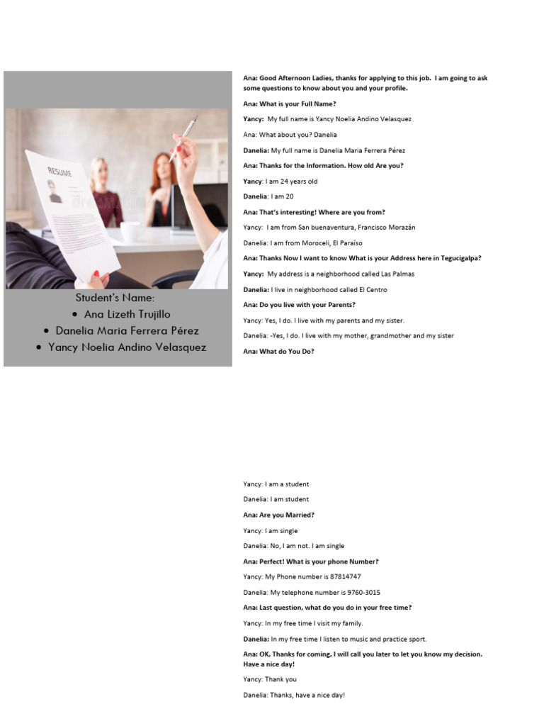 Sharing Personal Information - Dialogues en Couples | PDF