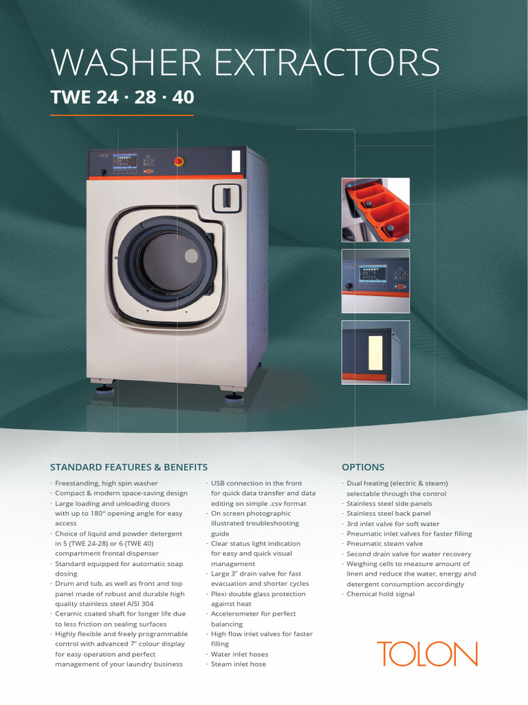 Tolon TDS Twe-24 28 40 HR | PDF | Washing Machine | Manufactured Goods