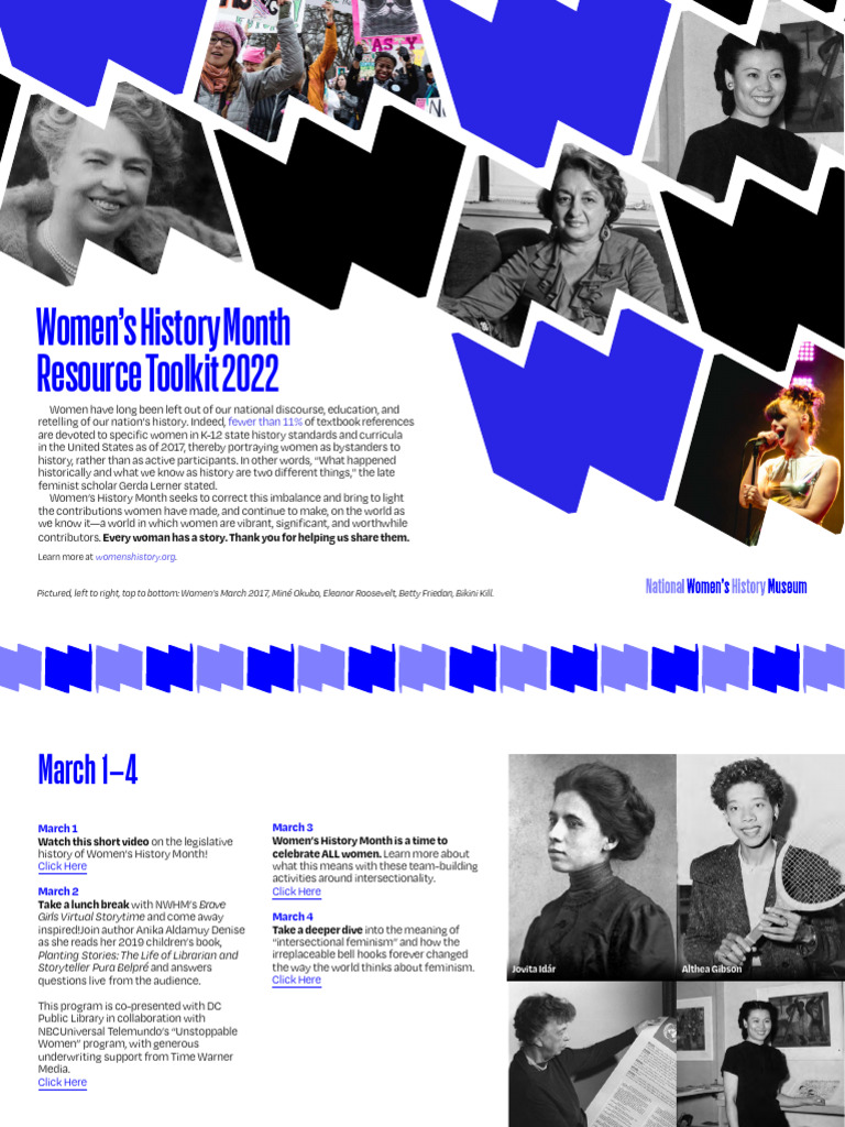 NWHM Women's History Month Resource Toolkit 2022_1 | PDF | Feminism ...
