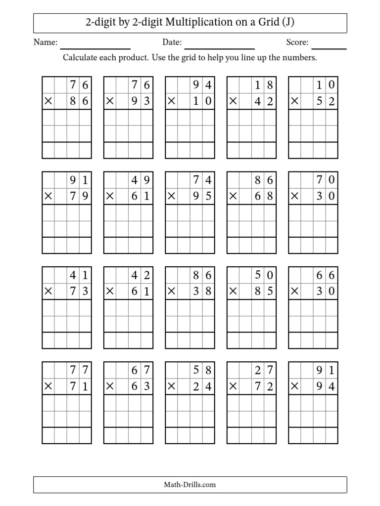 19 - Multiplication With Grid Noregroupboxes 0202 All.1691844820 | PDF