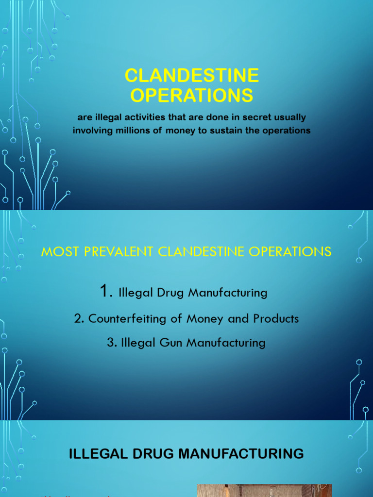 Understanding Clandestine Operations | PDF | Counterfeit
