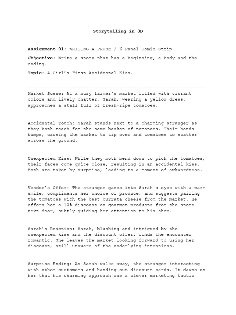 Storytelling in 3D - Assignment 01 | PDF