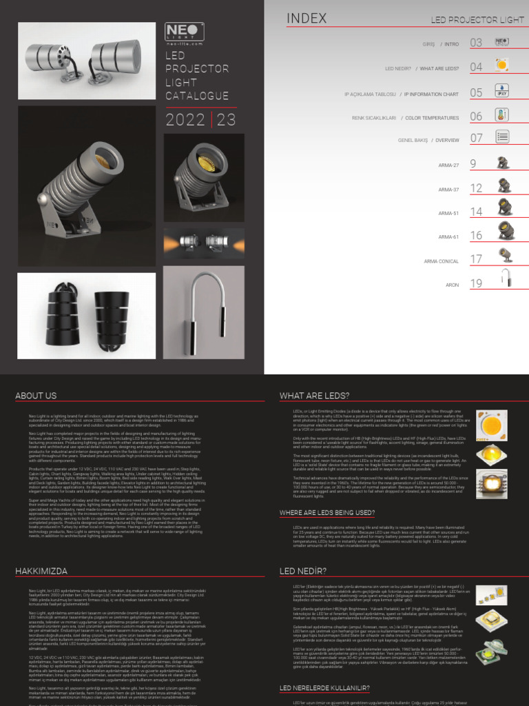 Neo Light, Led Projector Light Catalogue 22-23 | PDF
