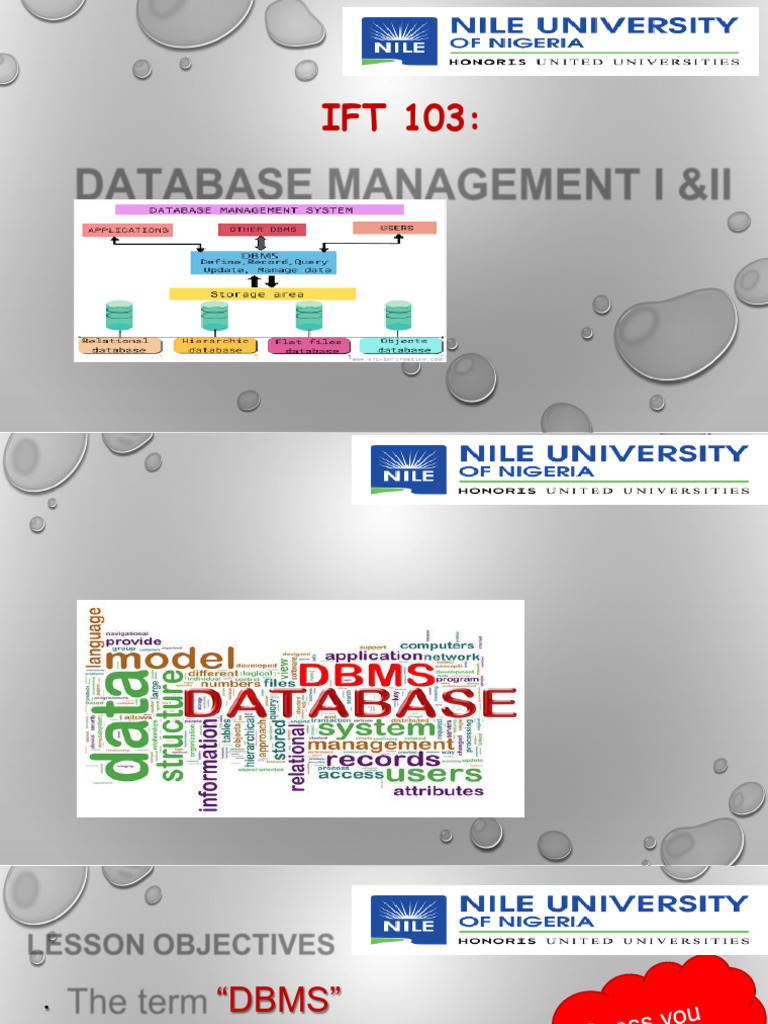 IFT 103 Module 6 and 7 | PDF | Databases | Relational Database