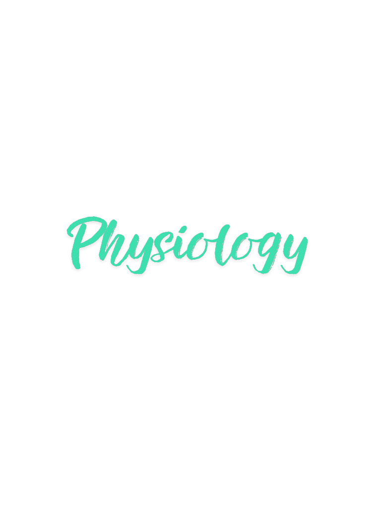 PHYSIOLOGY | PDF