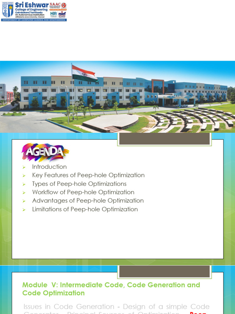 Peep-hole Optimization Techniques Explained | PDF | Program Optimization | Computer Programming