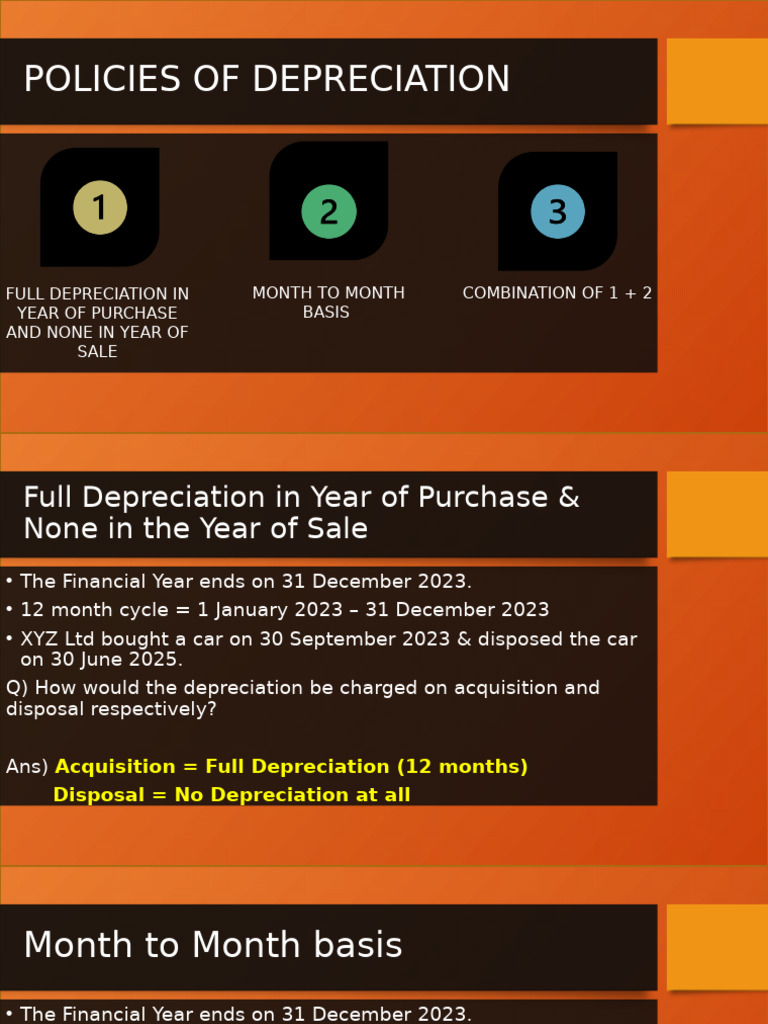 1e) Policies of Depreciation | PDF