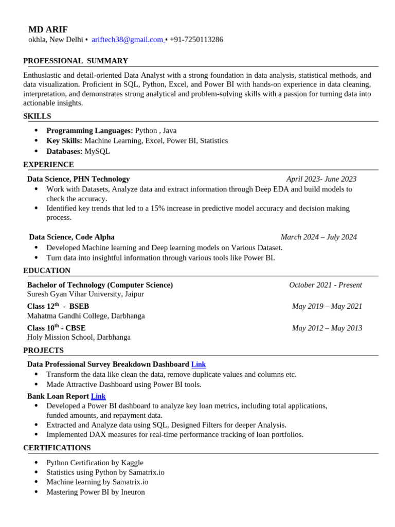 Resume WORD | PDF