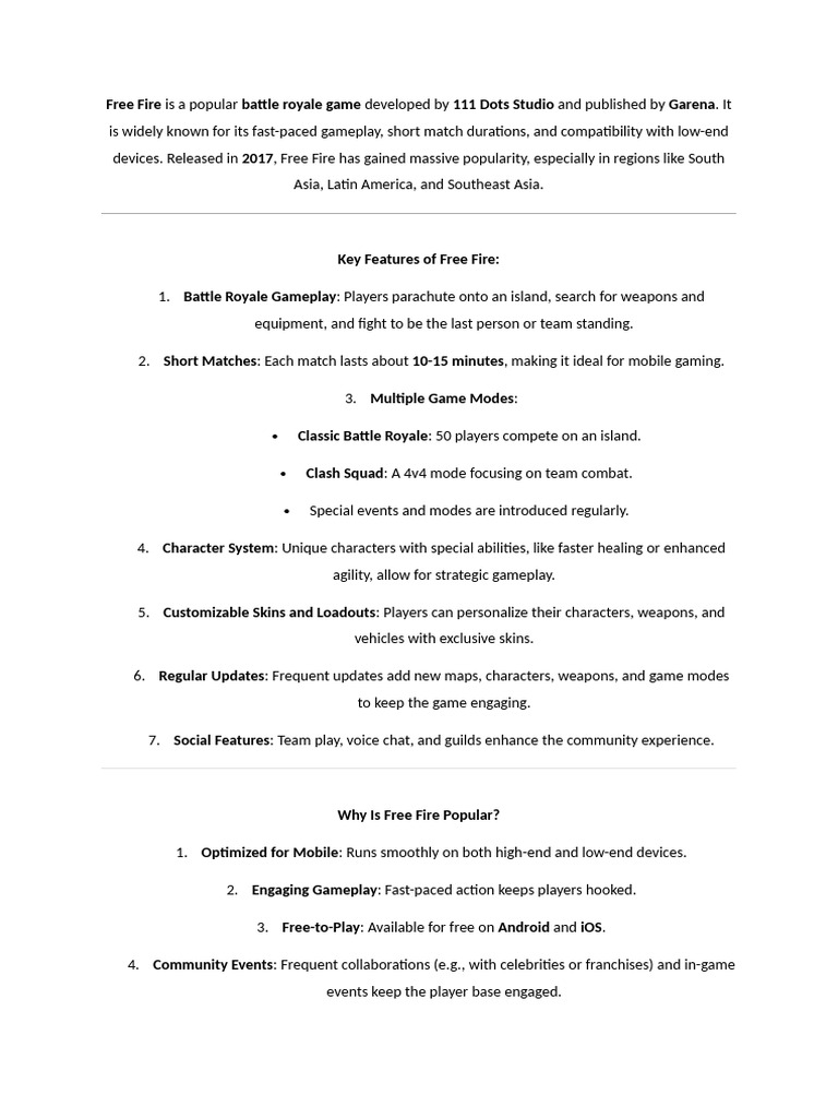 Free Fire | PDF