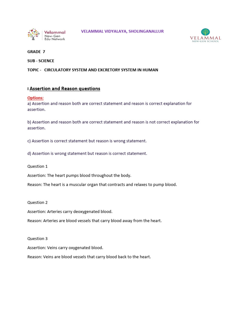 Grade 7 CIRCULATORY AND EXCRETORY SYSTEM | PDF | Human Body | Blood