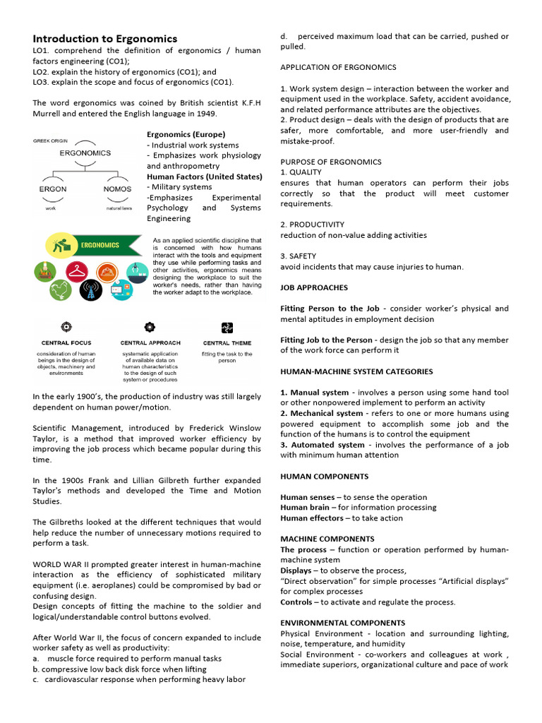 Understanding Ergonomics and Its Applications | PDF | Elbow | Skeleton