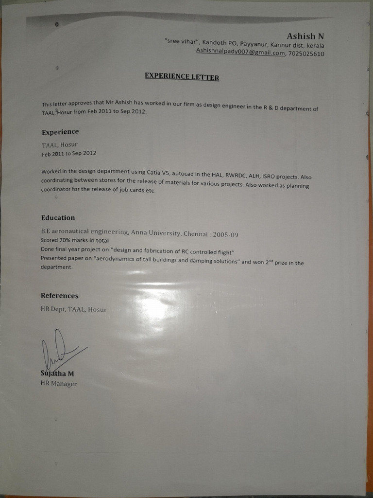 Taal_ Exp Letter | PDF