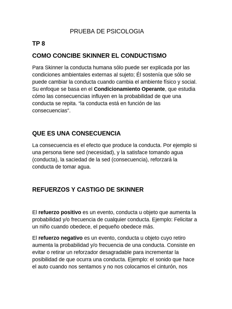 PRUEBA DE PSICOLOGIA | PDF | Comportamiento | Percepción