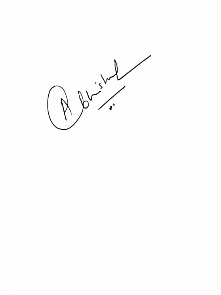 abhishek signature | PDF