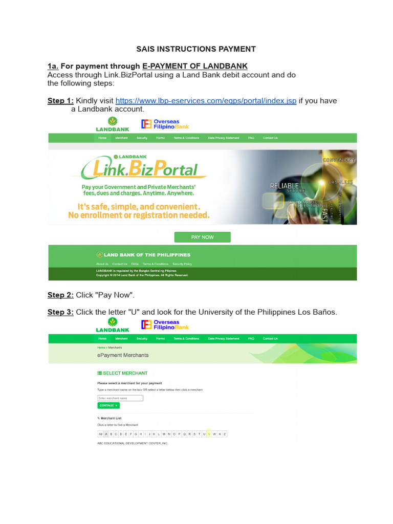 Payment Instructions 2 | PDF