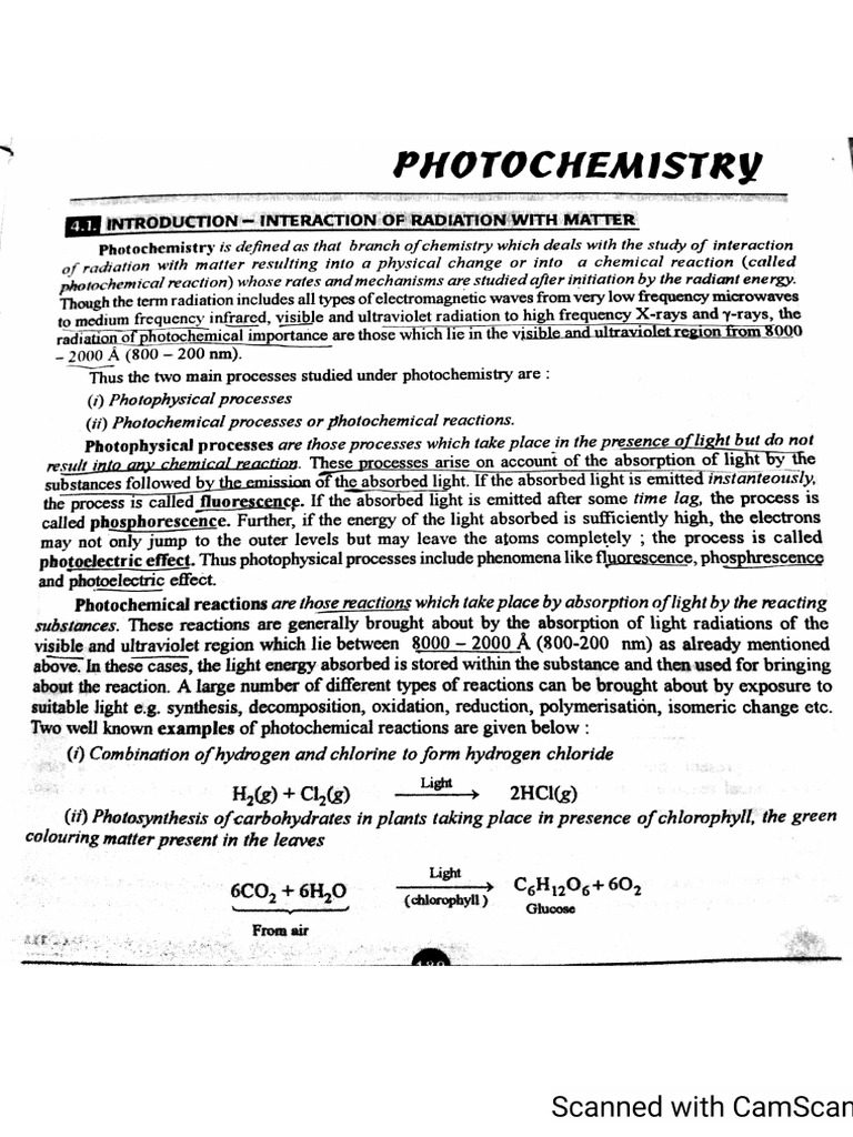 Photochemistry | PDF