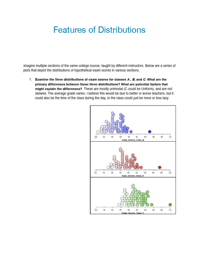 05 Features of Distributions | PDF | Skewness