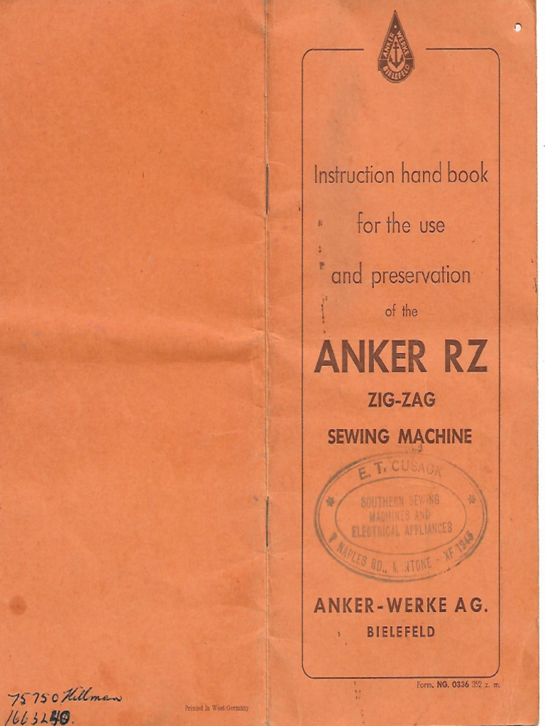 Anker RZ - Instruction Book | PDF