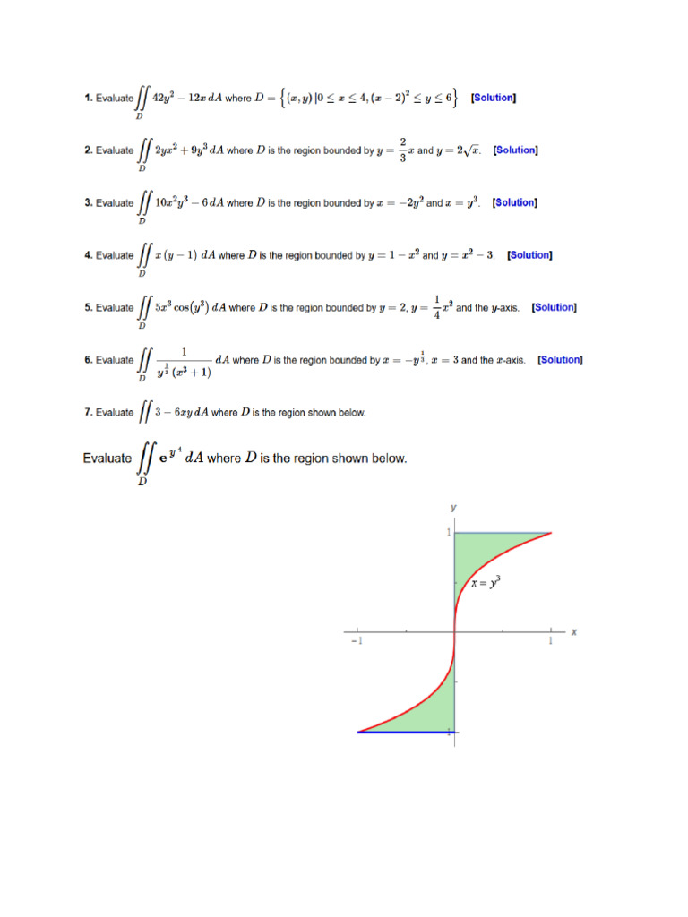 Practice Sheet On Integration | PDF