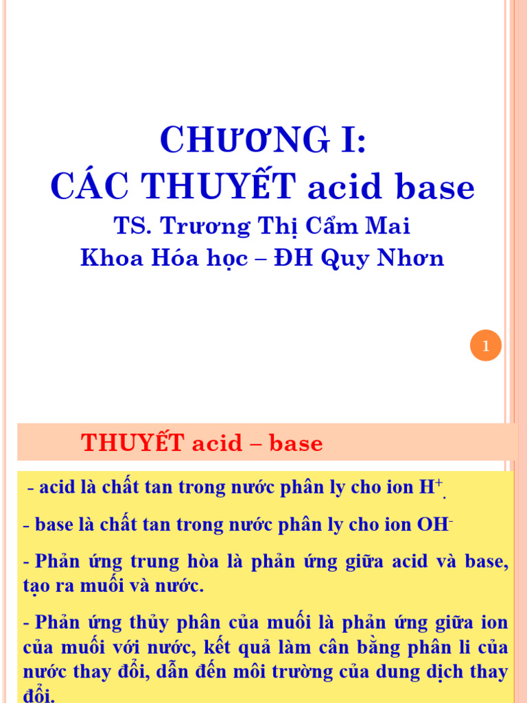 Buoi 6 Ngay 19 Thang 4 So Sanh Luc Acid - Base | PDF