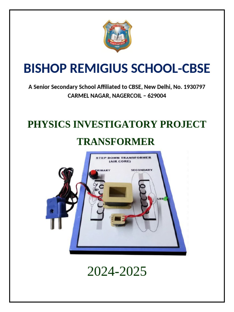 Physics Project Front Page Model | PDF