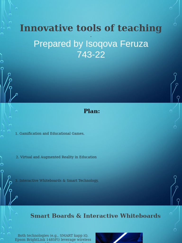 Presentation Feruza | PDF | Augmented Reality | Virtual Reality